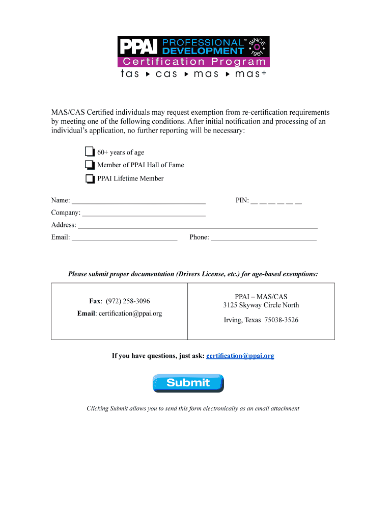 Fillable Online ppai Submit - Promotional Products Association ...