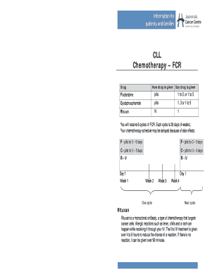 Fillable Online CLL Chemotherapy - FCR Fax Email Print - pdfFiller