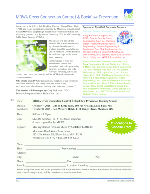 Fillable Online MRWA Cross Connection Control Backflow Prevention Fax ...