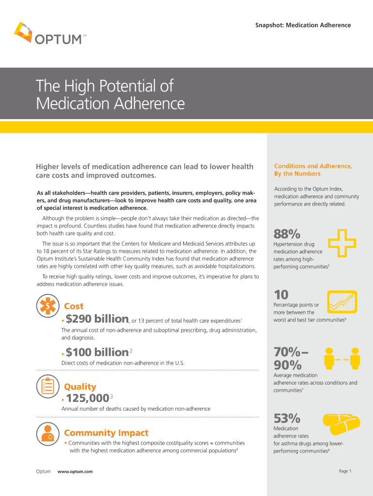 Fillable Online Snapshot: Medication Adherence Fax Email Print - pdfFiller