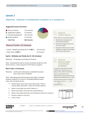 Fillable Online Lesson 1 NYS COMMON CORE MATHEMATICS CURRICULUM Lesson ...