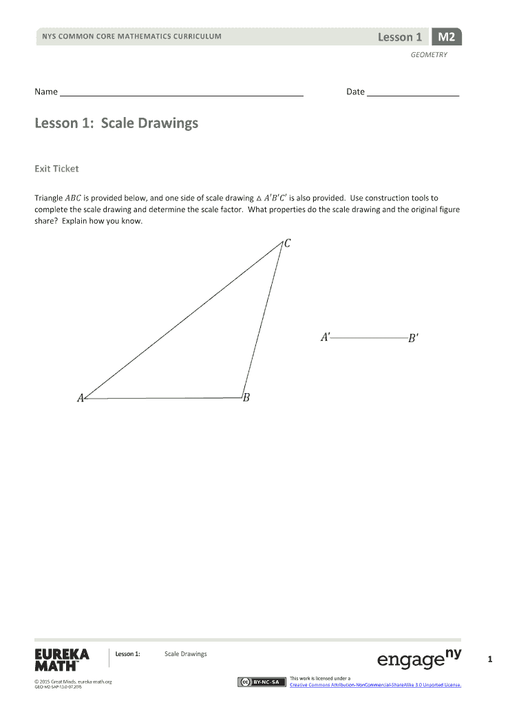 Fillable Online Lesson 1 Scale Drawings Fax Email Print - pdfFiller
