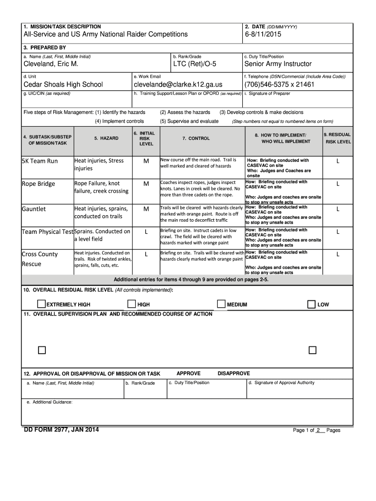 Dd Form 2977 2020 2022 Fill And Sign Printable Template Online US 