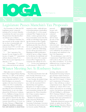 Fillable Online Legislature Passes Manchins Tax Proposals Fax Email ...