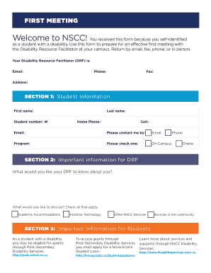 Fillable Online Welcome to NSCC Fax Email Print - pdfFiller