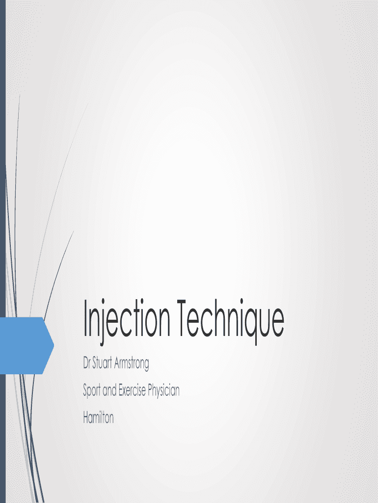 Fillable Online Injection Technique Fax Email Print - pdfFiller