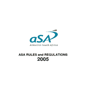 Fillable Online ASA RULES and REGULATIONS Fax Email Print - pdfFiller