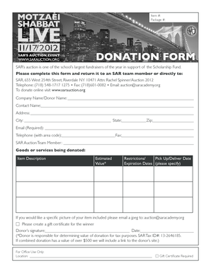 Fillable Online saracademy DonAtion FoRm - School School - saracademy ...