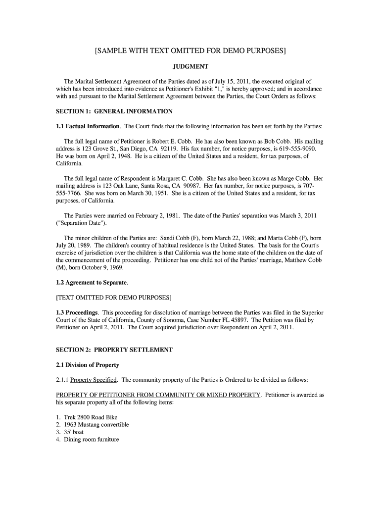 Fillable Online SAMPLE WITH TEXT OMITTED FOR DEMO PURPOSES Fax Email ...