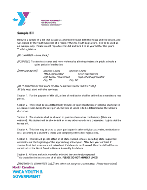 Fillable Online Below is a sample of a bill that passed as amended ...