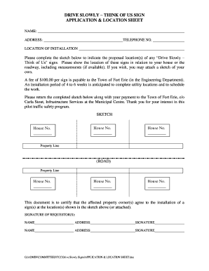 Fillable Online SERVICE LOCATION SHEET - Fort Erie Ontario Fax Email ...