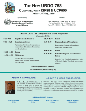 Fillable Online THE NEW URDG 758 COMPARED WITH ISP98 UCP600 Dubai 26 Fax Email Print - pdfFiller