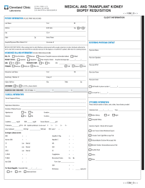 Fillable Online MEDICAL AND TRANSPLANT KIDNEY BIOPSY REQUISITION Fax Email Print - pdfFiller