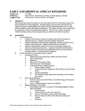 Fillable Online coreknowledge EARLY AND MEDIEVAL AFRICAN KINGDOMS ...