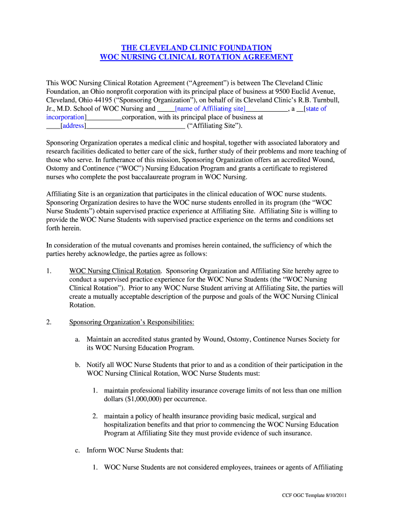 Fillable Online my clevelandclinic Cleveland Clinic WOC Nursing ...