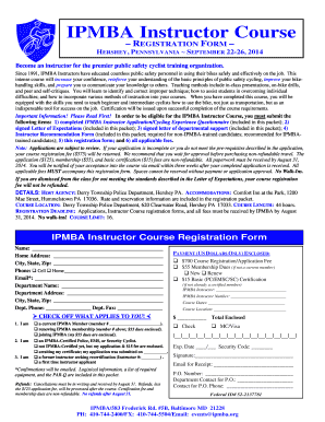 Fillable Online ipmba IPMBA Instructor Course - ipmba Fax Email Print ...
