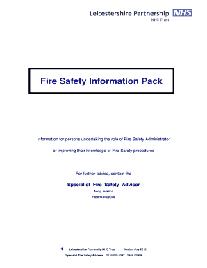 Fillable Online Fire Safety Information Pack Fax Email Print - pdfFiller