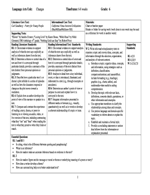 Fillable Online palmdalesd Language Arts Unit Changes Timeframe 6-8 ...