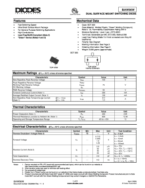 Fillable Online BAW56W. DUAL SURFACE MOUNT SWITCHING DIODE Fax Email ...