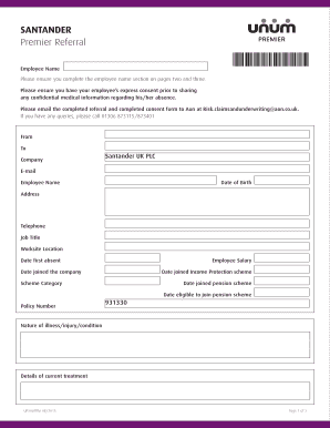 Fillable Online SANTANDER - Positive Images UK Fax Email Print - pdfFiller