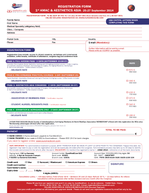 Fillable Online AMAC REGISTRATION FORM Anti-Aging Medicine Asian ...