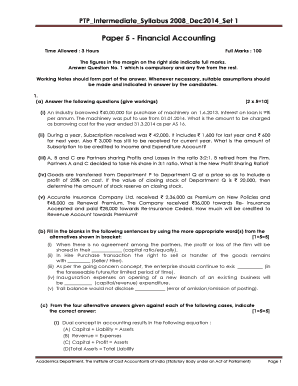 Fillable Online PTP Intermediate Syllabus 2008 Dec2014 Set 1 Paper 5 ...