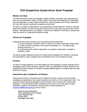 Fillable Online ccadc CCA Competitive Conservation Grant Proposal ...