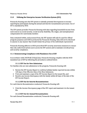 Fillable Online Utilizing the Enterprise Income Verification System ...