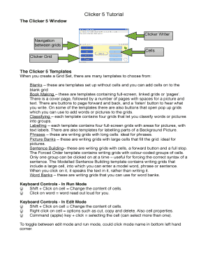 Fillable Online Clicker 5 Tutorial Fax Email Print - pdfFiller