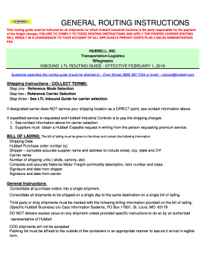 Fillable Online Transportation Routing Instructions - Wiegmann Fax ...