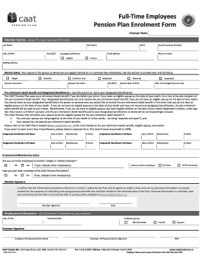 Fillable Online Pension Plan Enrolment Form Fax Email Print - pdfFiller