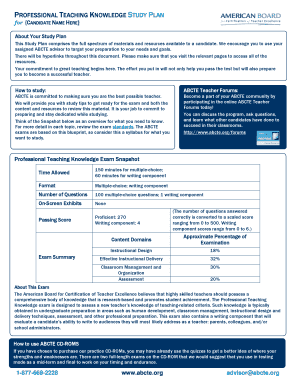 Fillable Online abcte PTK Study Kit Form Version 40PDF Fax Email Print ...