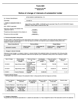 Fillable Online Form 604 - Intra Energy Corporation Fax Email Print ...