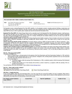Fillable Online SELF-DECLARATION FORM Regulated Price Plan RPP and or ...