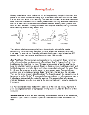 Fillable Online Rowing Basics Fax Email Print - pdfFiller