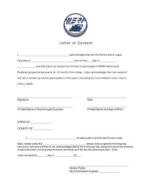 Fillable Online Letter of consent letter of consent Fax Email Print ...