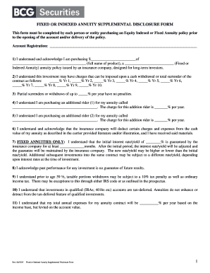 Fillable Online Fixed or Index Annuity Disclosure Form - BCG Securities ...