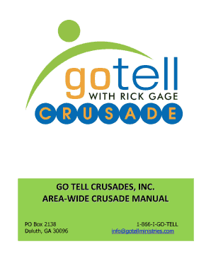 Fillable Online GO TELL CRUSADES, INC Fax Email Print - pdfFiller