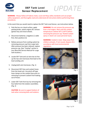 Fillable Online DEF Tank Level UPDATE Sensor Replacement - Western Bus ...