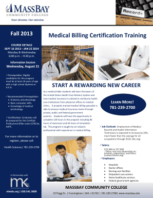 Fillable Online Medical Billing Certification Training Fax Email Print ...