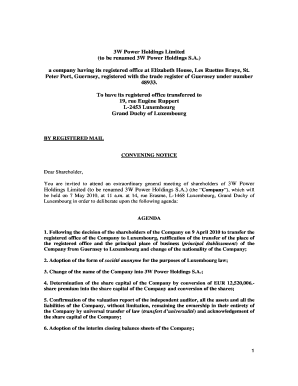 Fillable Online Convening notice EGM- Final version 3 Fax Email Print ...