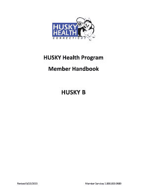 Fillable Online huskyhealthct HUSKY Health Program HUSKY B Handbook ...