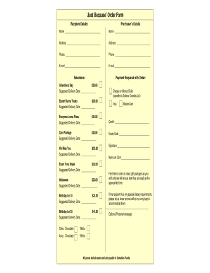 Fillable Online Jb order form - University of Kings College Fax Email ...