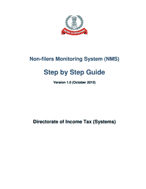 Fillable Online incometaxindiaefiling gov Non-filers Monitoring System ...