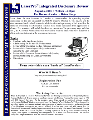 Fillable Online lba LaserPro Integrated Disclosure Review 8-6-15 - LBA ...