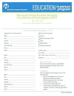 Fillable Online Revised Critical Access Hospital Conditions of Fax ...