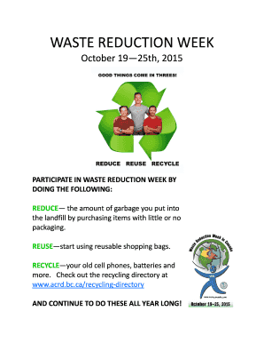 Fillable Online Waste Reduction week for web - Alberni-Clayoquot ...