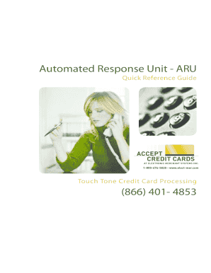 Fillable Online Automated Response Unit - ARU Fax Email Print - pdfFiller