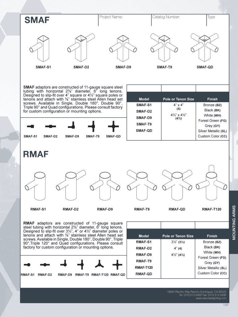 Fillable Online SMAF - Visionaire Lighting Fax Email Print - pdfFiller