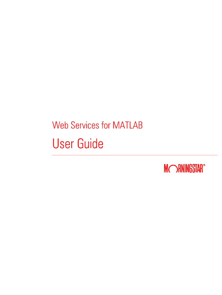 Fillable Online Web Services for MATLAB Fax Email Print - pdfFiller
